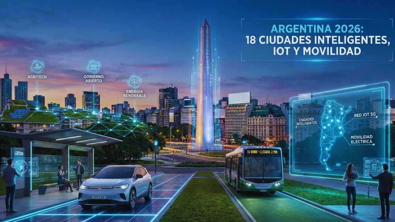 18 Ciudades Inteligentes, IoT y Movilidad en Argentina en 2026